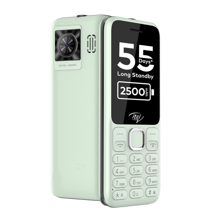 itel Power 450 Feature Phone | 2.4″ Bright Big Screen | 2,500mAh Big Battery | 2,000 Contacts ...