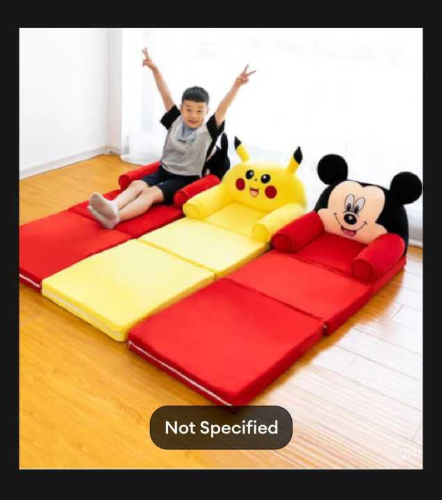 ATN AS 3 layers Pikachu Kids Folding Sofa Cum Bed | Daraz.pk