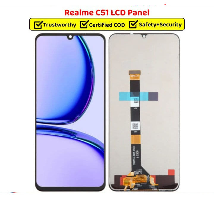 Realme C51 Premium Quality LCD Display + Touch Screen Digitizer Display Assembly Replacment ...