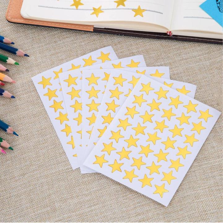 Gold Star Stickers Labels, 350 Count, 10 Sheet, Self-Adhesive Star ...