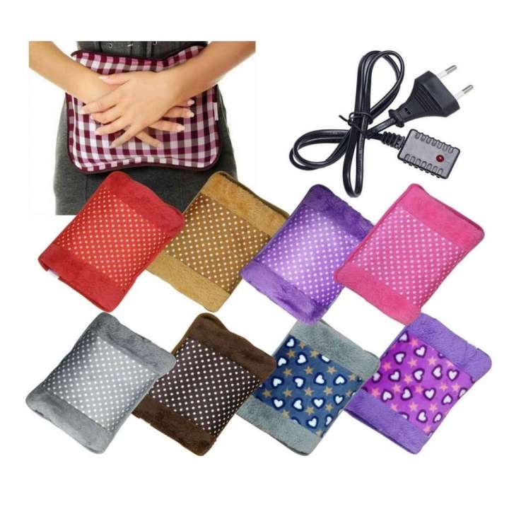 Electric Heating Pad - Heat Pouch Hot Water Bottle Bag Back Knee Pain ...