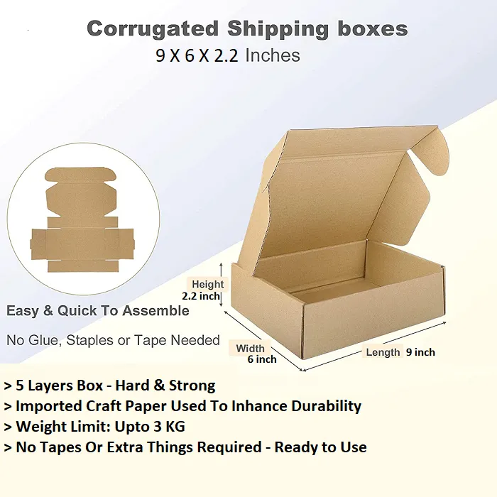 Craft Paper Boxes - Bundle of 10/20/50 Boxes - Packaging box Size 9 * 6 ...