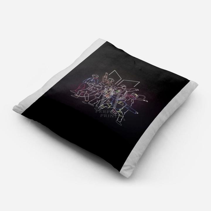 Neon Light Bts Performance Bts Printed Cushion Pillow | Daraz.pk
