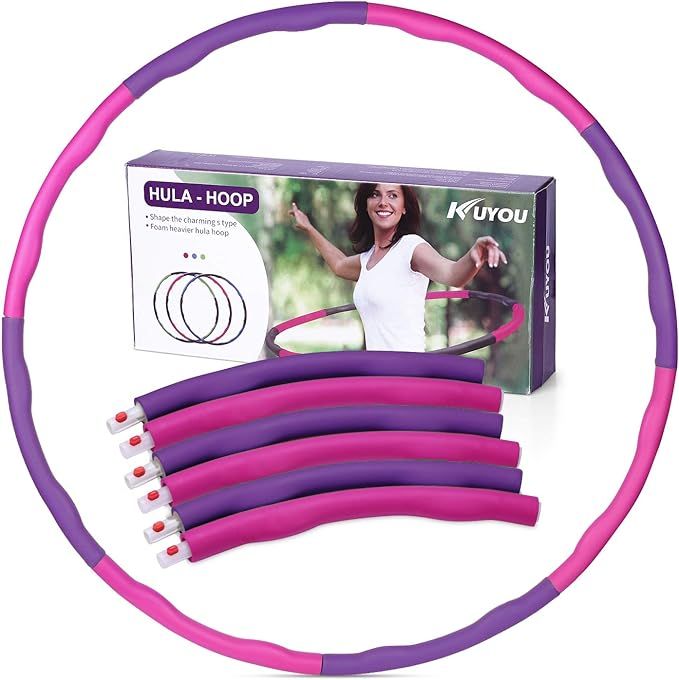 KUYOU Hula Hoop for Adults, Fitness Smart Hula Hoop 6-8 Removable ...