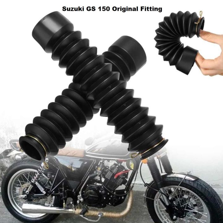 Motorcycle Front Fork Boots Gaiters Covers Rubber For Cafe Racer suzuki ...