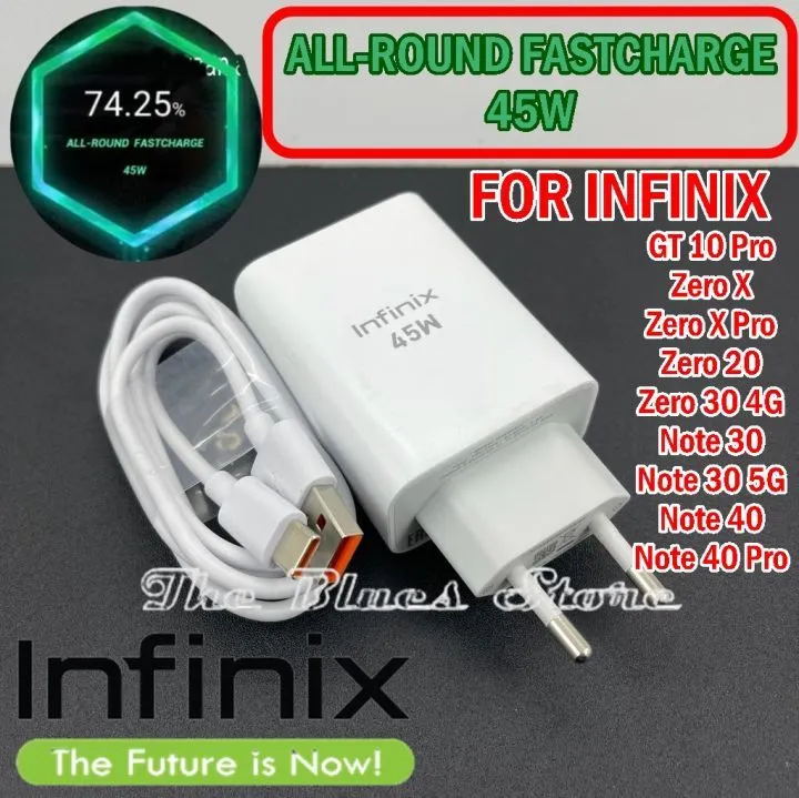 Infinix Original 45w Watt Charger Power Adapter infinix 45w Charger Box ...