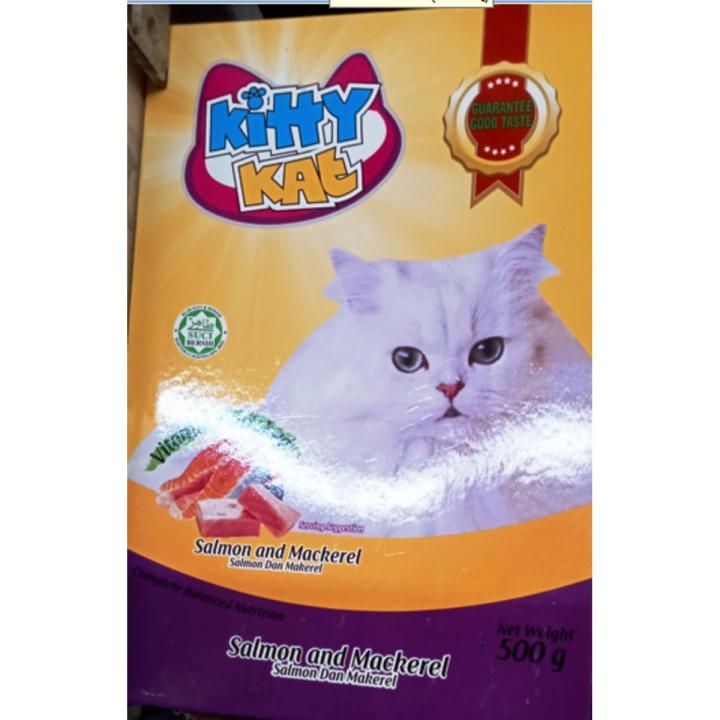 Kitty Kat Salmon and Mackerel Dry Cat Food Complete Balanced Nutrition ...