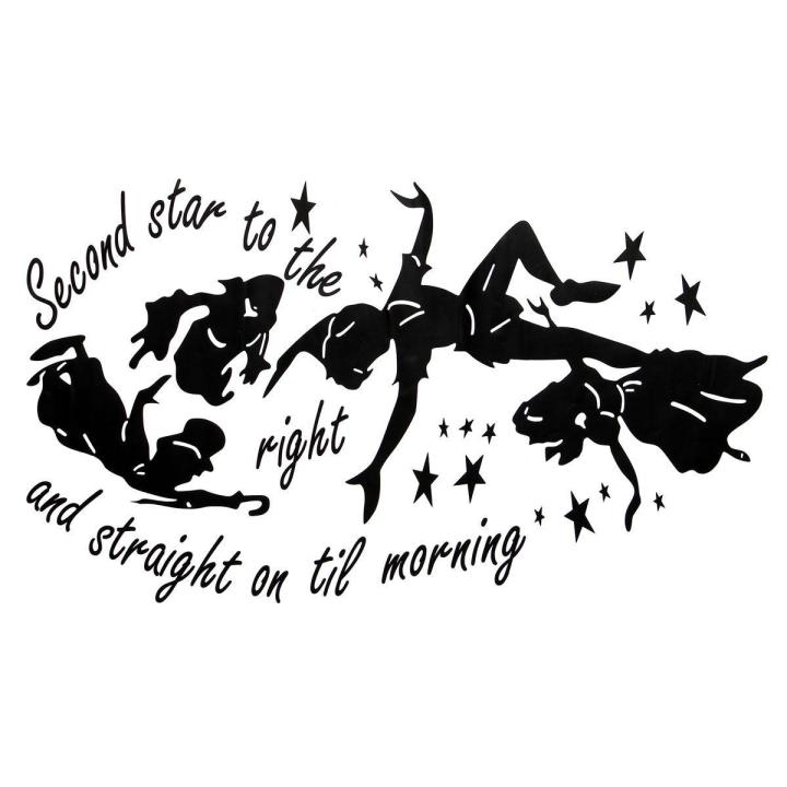 Tinkerbell second star to the right Peter pan wall decal sticker kids ...