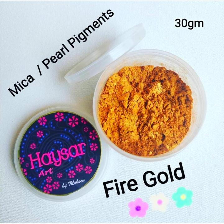 Mica Pigments / Pearl Pigments Fire Gold color for Epoxy Resin Art- Hay ...
