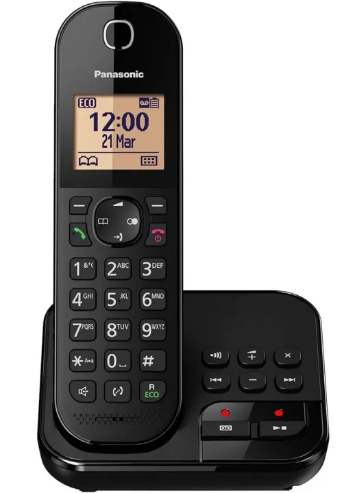 KX-TGC420 Genuine PTCL Wireless landline Phone with Answering Machine, Speakerphone, Caller ID ...