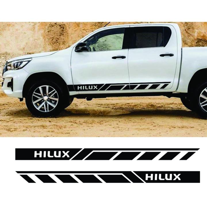 2 PCS CUSTOMIZED HILUX SIDE BODY STICKERS FOR 2004-2021 MODELS | Daraz.pk