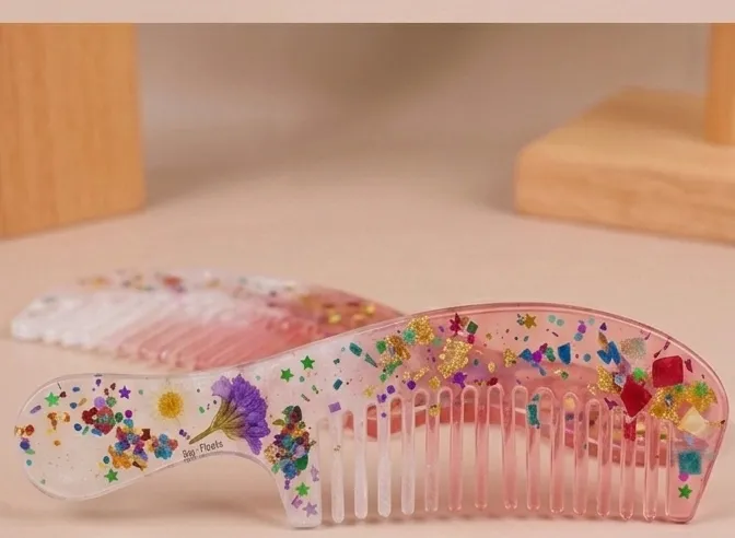 Custom Resin Hair Comb – Choose Your Own Color & Design | Handmade ...