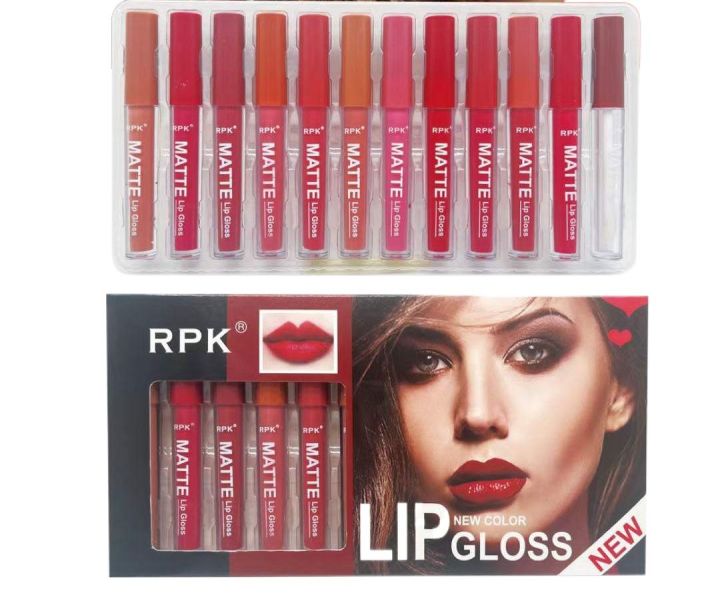 RPK New Matte Lip Gloss Pack Of 12 Lip Glosses For Girls | Daraz.pk