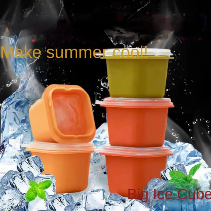 Grid Big Ice Food Mold Giant Jumbo Large Food Grade Silicone Ice Cube ...