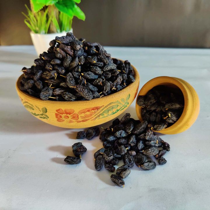 Kala Meva: Black Raisins - 1 kg Box | Butt Dry Fruits | Daraz.pk