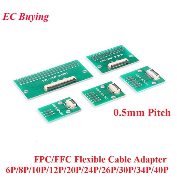 FPC/FFC Flexible Cable Adapter Board 0.5mm Pitch 6P/8P/10P/12P/20P/24P ...