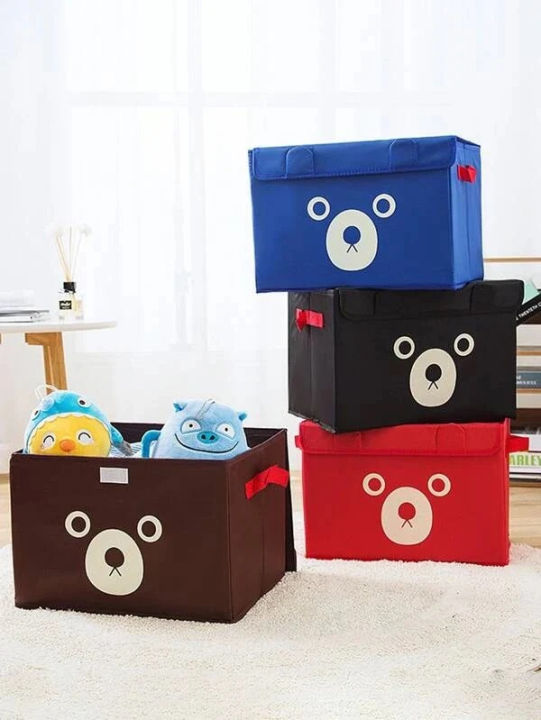 Foldable Cute Bear Oxford Cloth Storage Box Square Storage Boxes For ...