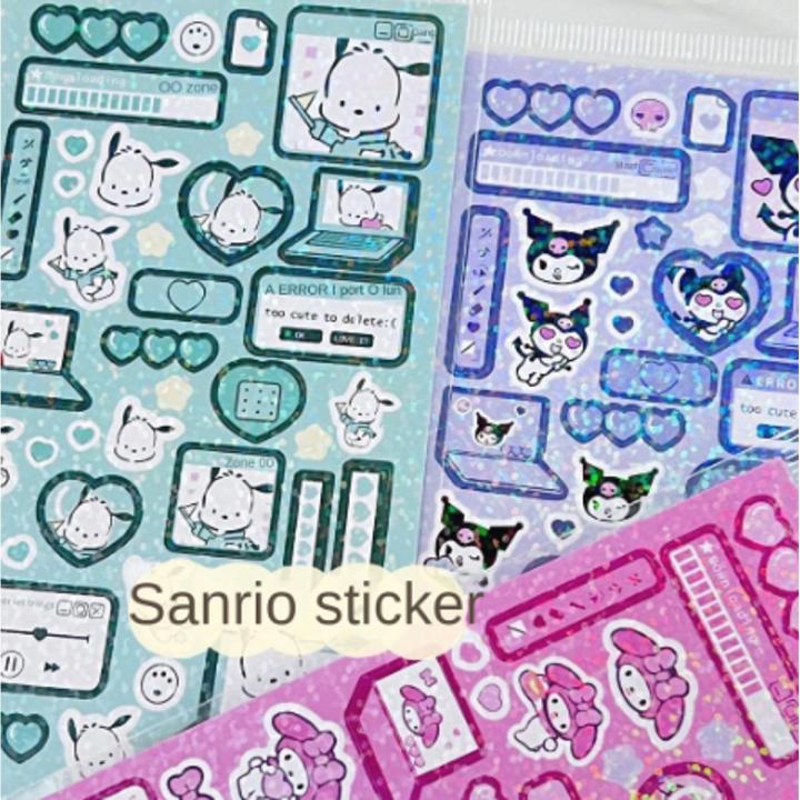 1PC Cartoon Sanrio Sticker Creative 6 Styles DIY Transparent Stickers ...