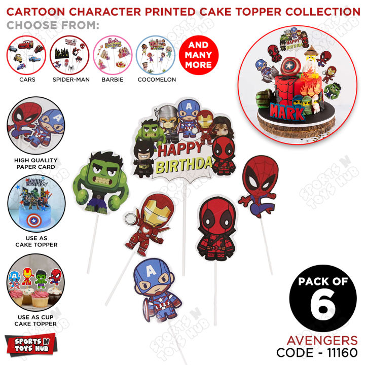 Avengers Super Heroes Character Cake Topper & Sweet Topper Collection ...