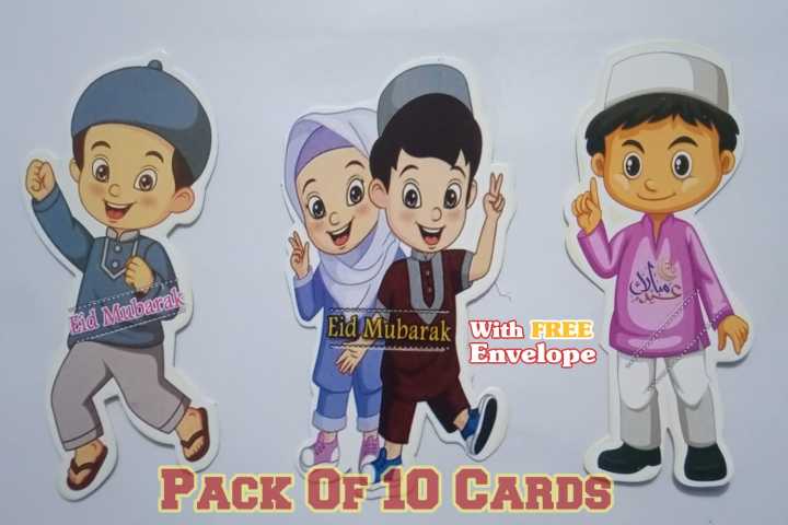 Eid Boy and Girl Eidi Tuck Cards Eidi Card Envelopes | Daraz.pk