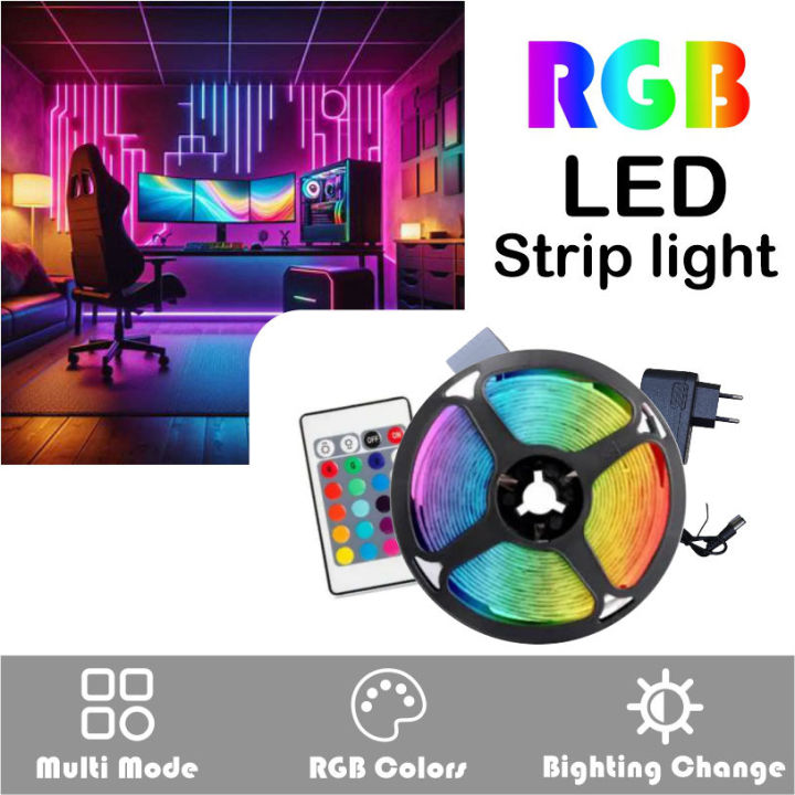 Rgb Led Strip Light Waterproof Remote Control, 16.5 Feet Led Strip ...