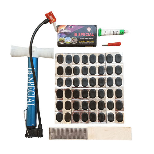 48PCS Rubber Bicycle Tire Patch Puncture Patch / Mini Air Pump puncture ...