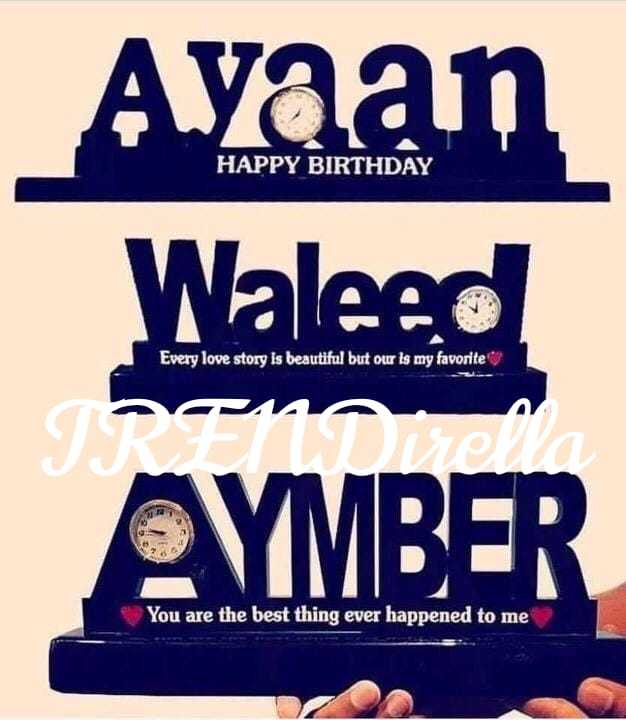 Acrylic name Clock for Decoration and Gift | Daraz.pk