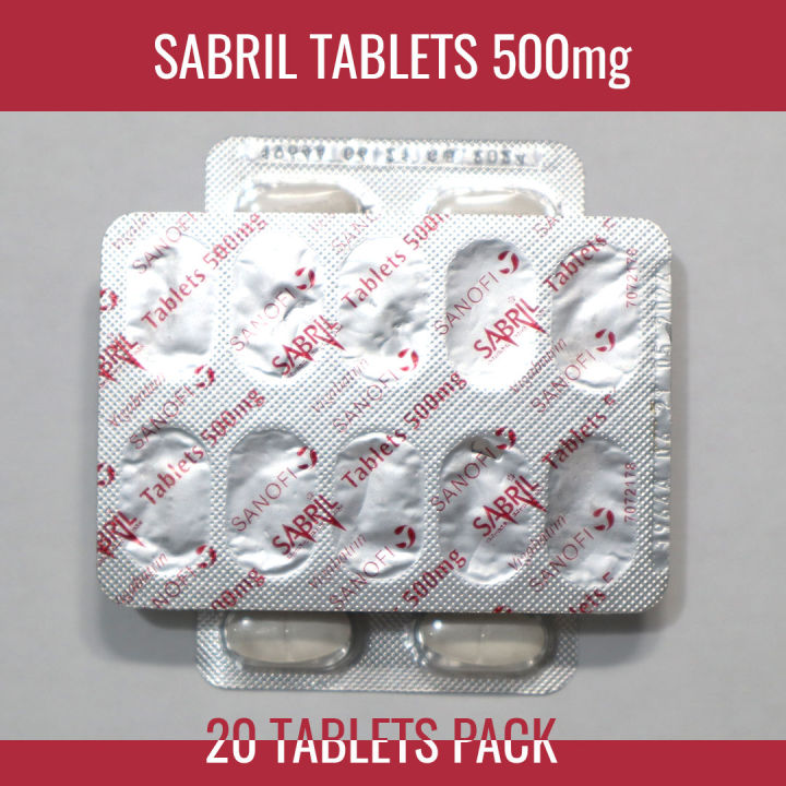 SABRIL TABLET 500MG 20 Tablets | Daraz.pk