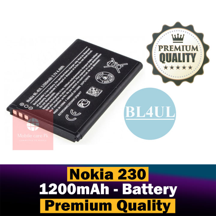 Nokia 230 Battery BL4UL Replacement Premium Quality 1200mah Battery For Nokia 230 | Daraz.pk