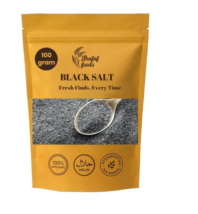 Black Salt 100g (Kala Namak) – Natural Himalayan Rock Salt | 100% Pure ...