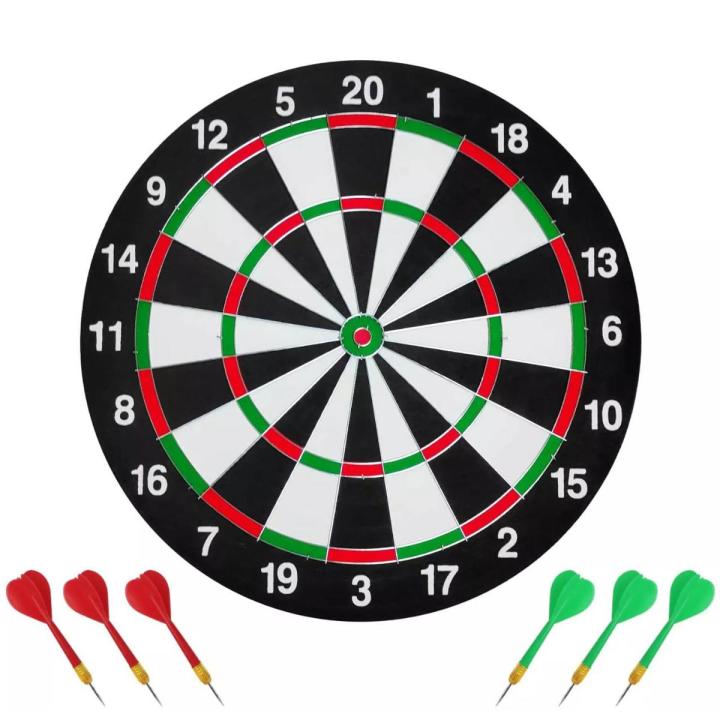 Dart Board With 4 Darts And 1 Double Sided Score Game Set 12 Inches