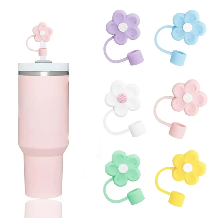 Creative Airtight Flowers Straw Covers Cap Splash Proof Flowers Dust ...