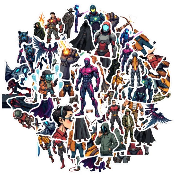 Heroic Kids Stickers dynamic DIY Stickers epic adventurous PVC Sticker ...