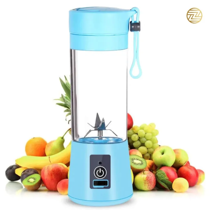 Portable USB Rechargeable Juicer Blender with 4 Blades | Mini Juicer ...