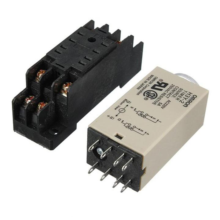AC Sports 220V H3Y-2 Power On Time Delay Relay Solid-State Timer 1.0 ...