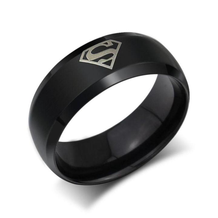 Titanium Superman Logo Attractive shiny Ring For Men | Daraz.pk