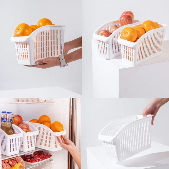 Fridge Basket Multipurpose (30cm x 13cm x 17.5cm) - BPA-Free Organizer ...