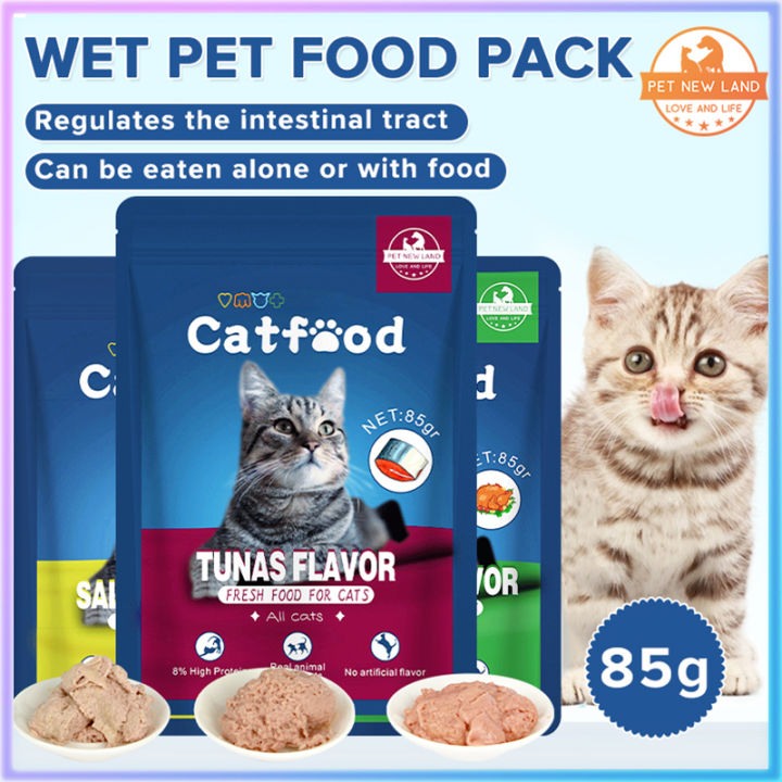 Pet New Land Cat Wet Food Pouch For Adult Cat And Kitty 85g | Daraz.pk