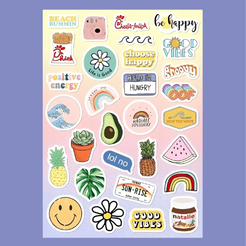 Aesthetic Mini Quotes Journal Sticker Sheet | Waterproof Stickers ...