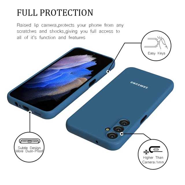 For Samsung A14 4G Back Cover Soft Silky silicon soft Back Cover For ...