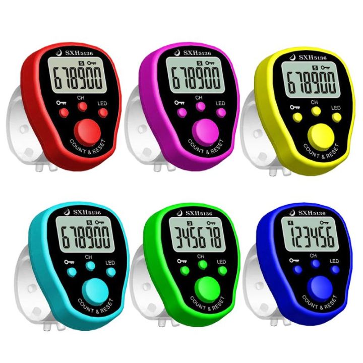 5 Channel LED Finger Tally Counter Buddhas Number Clicker for Lap Sport ...