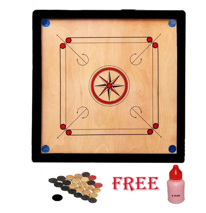 Carrum board 18 , 24, 30 , 36 , 42 Inches Wooden Carrum Board Game With ...