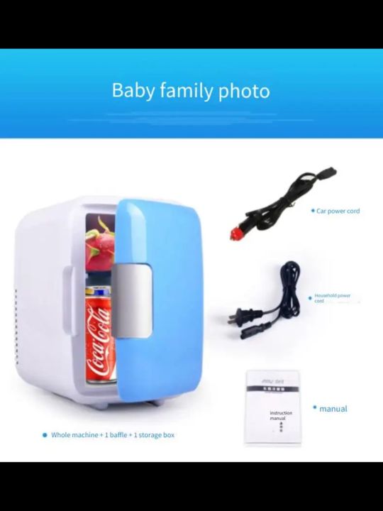 Portable 4L Mini Fridge: Car Cooler & Warmer for Home and Car - Compact ...