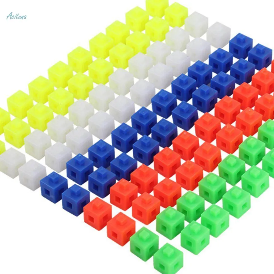 100 Pcs Multilink Linking Cubes Math Manipulative Counting Jenaai 100