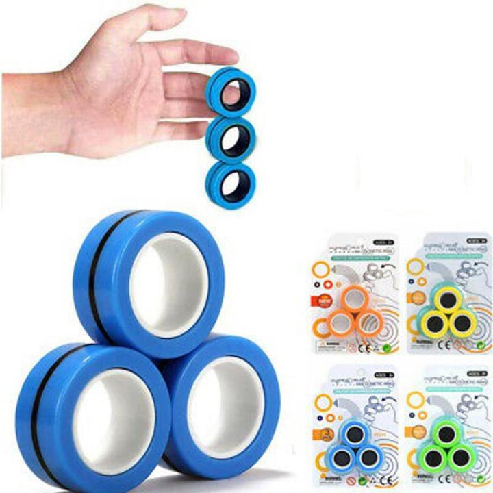 Magnetic Fidget toy Ring Finger 3 Pieces Set for Kids and Adults ...