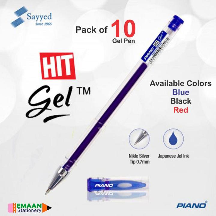 PIANO HIT Gel Pen 0.7mm – Japanese Gel Ink with Nickel Silver Tip ...