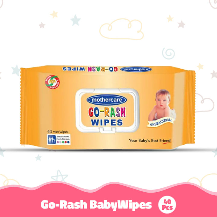 Mothercare Go-Rash Wipes Large 40Pcs | Daraz.pk