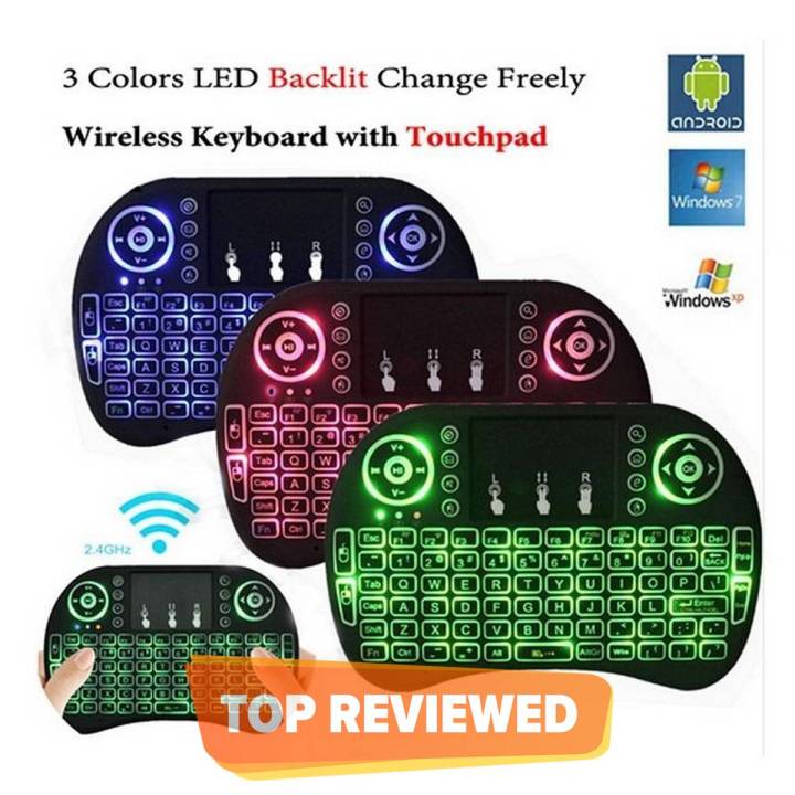 Mini Wireless Keyboard With Touchpad Mouse Rf500 - Black | Daraz.pk