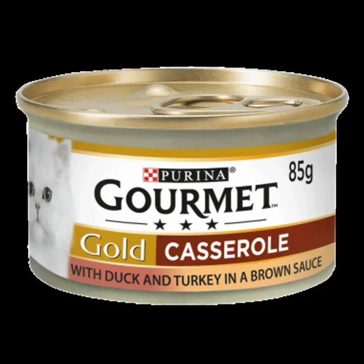 Purina Gourmet Gold Tin Cat Food Duck & Turkey - 85gm | Daraz.pk