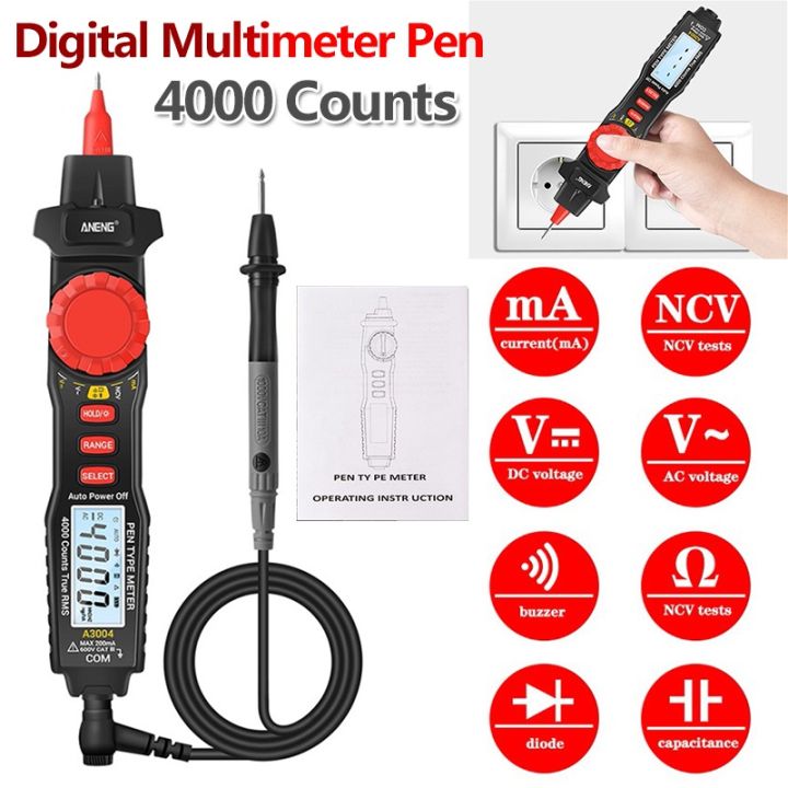 BOCHANG Non Contact Digital Multimeter Pen Type Multitester AC/DC ...